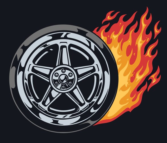 Car Fire Flame Wheel Vector Images (over 2,000)