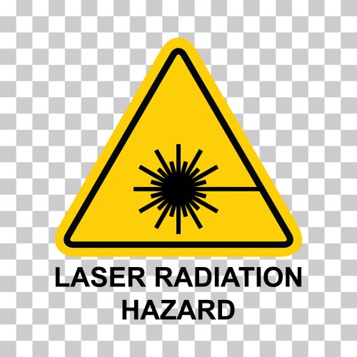 Laser radiation danger label icon safety Vector Image