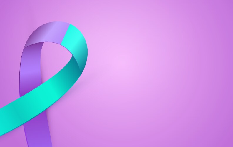 3d purple blue ribbon seamless pattern for suicide