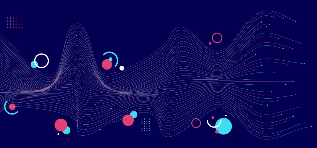 Abstract blue purple and pink tech background Vector Image