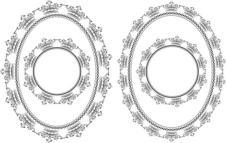 Oval frames Royalty Free Vector Image - VectorStock