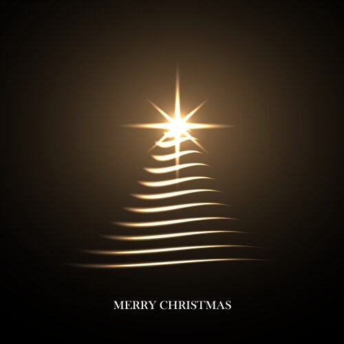 Illuminated christmas tree Royalty Free Vector Image