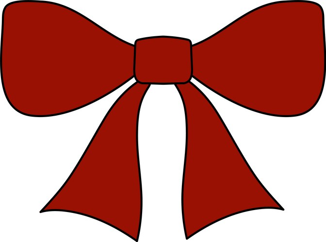 Pink bow color isolated Royalty Free Vector Image