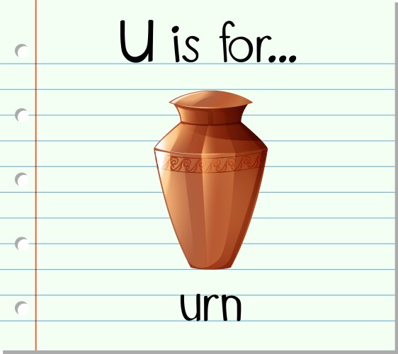 Flashcard letter u is for up Royalty Free Vector Image