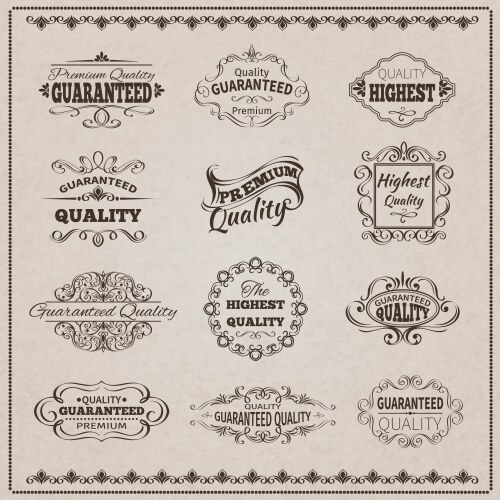 Calligraphy elements set Royalty Free Vector Image