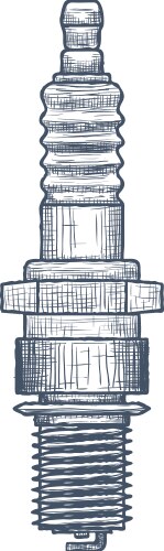 Spark plug logo design template Royalty Free Vector Image