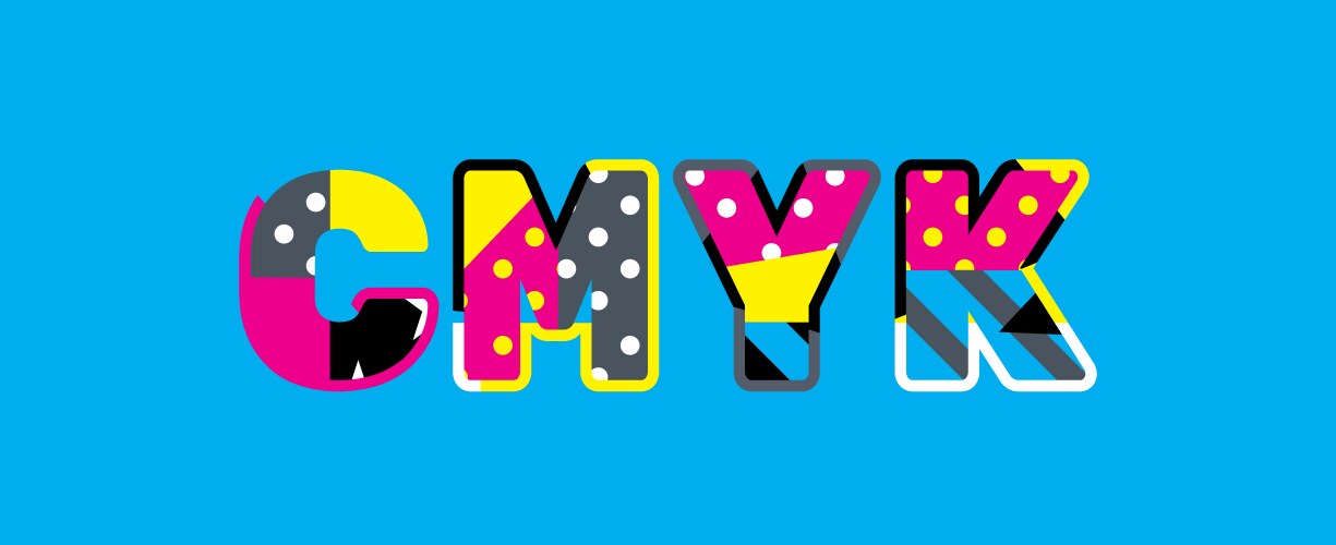 Cmyk concept word art Royalty Free Vector Image