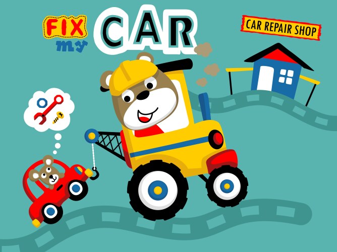 Set of trucks cartoon Royalty Free Vector Image