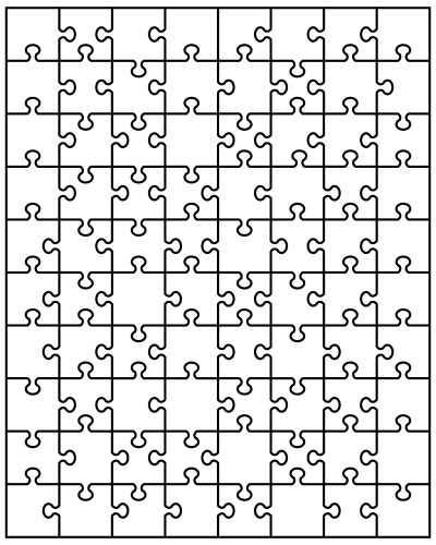 Big white puzzle 2 Royalty Free Vector Image - VectorStock