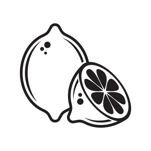 Black and White Lemon Vector Images (over 9,500)