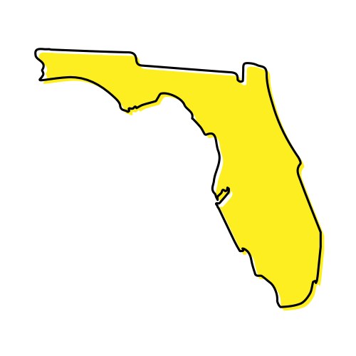Florida State Shape Outline Vector Images (over 590)