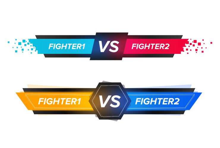 Versus sign vs glow symbol Royalty Free Vector Image