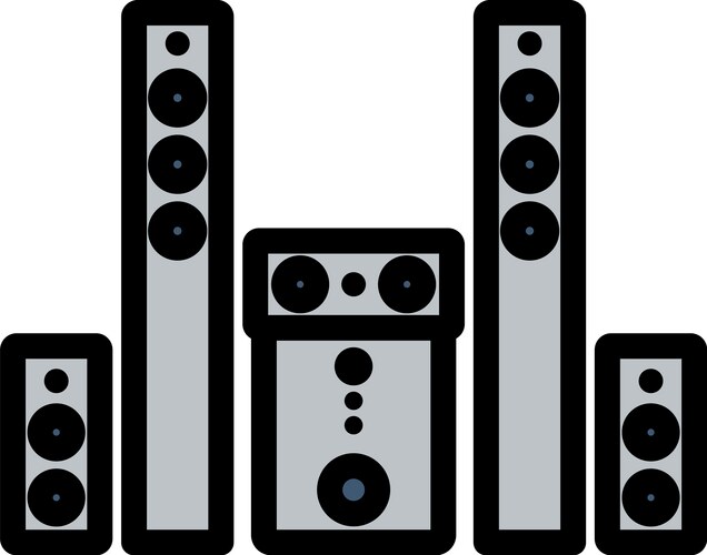 Audio system speakers icon Royalty Free Vector Image