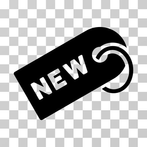 Free tag icon on transparent symbol Royalty Free Vector