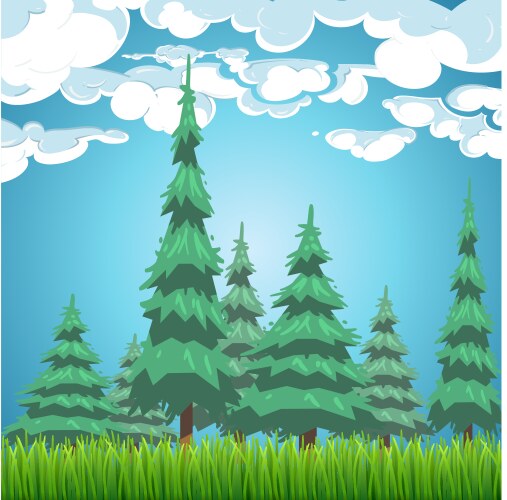 Images forest in daytime Royalty Free Vector Image