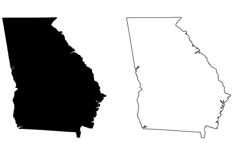 Georgia State Outline Vector Images (over 1,400)