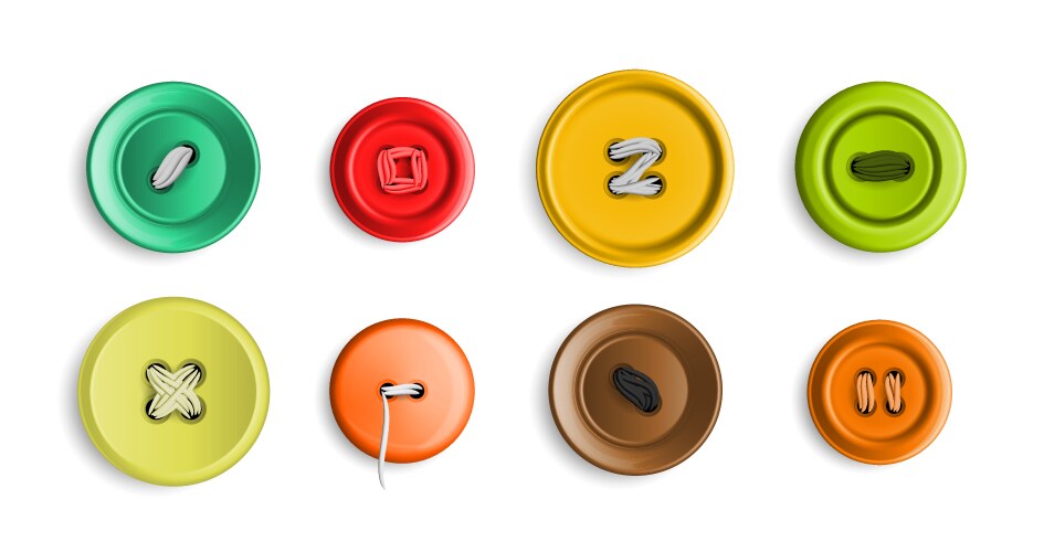 A set of colored buttons Royalty Free Vector Image