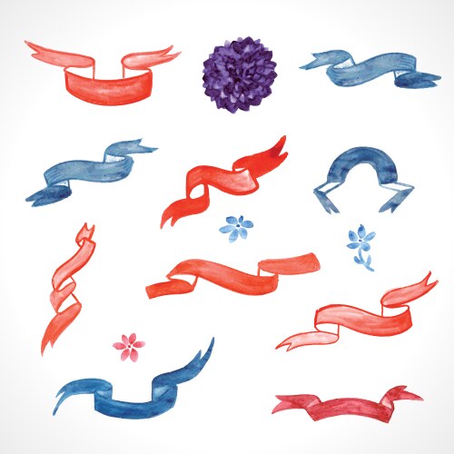 Multicolor ribbons Royalty Free Vector Image - VectorStock