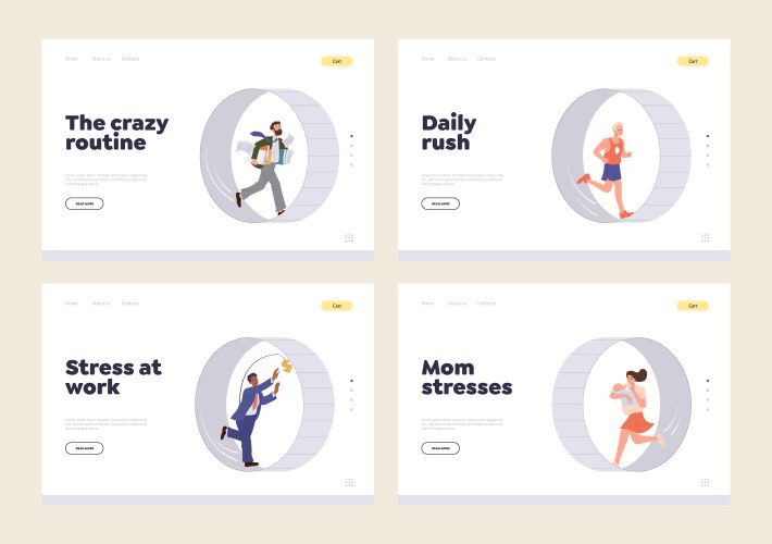 Cartoon kid daily routine activities set Vector Image