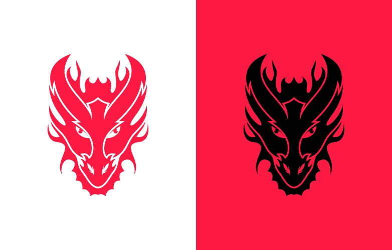 Dragon head logo Royalty Free Vector Image - VectorStock