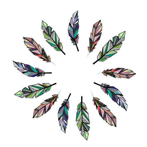 Circle Feather Vector Images (over 9,000)