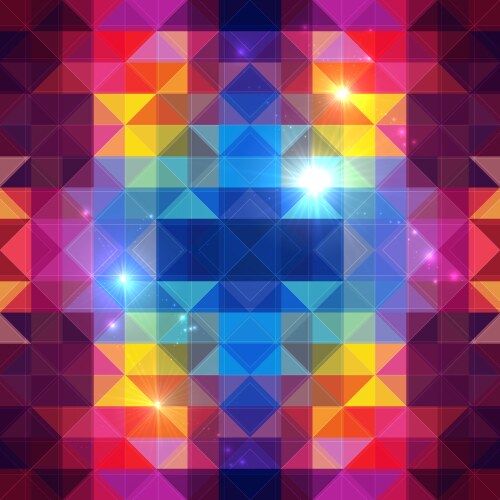 Triangle neon seamless background Royalty Free Vector Image