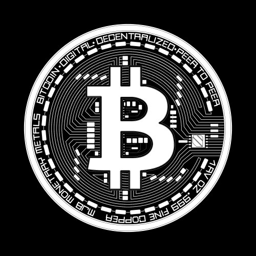 Crypto currency bitcoin in trendy green colors Vector Image