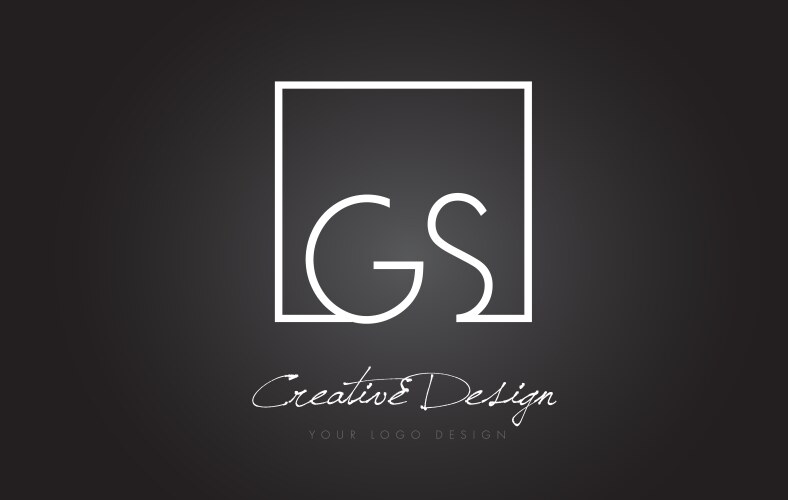 Is square frame letter logo design with black Vector Image