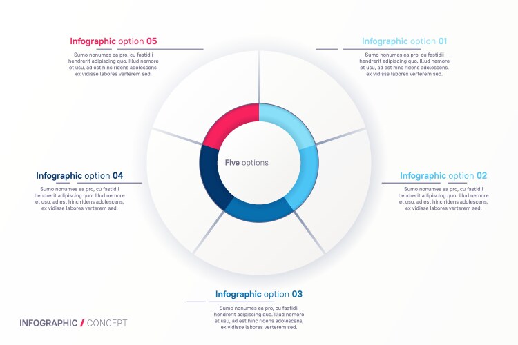 Data frame round template infographic color Vector Image