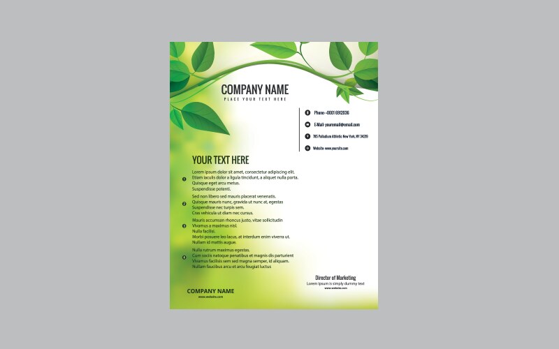 Digital style business flyer template Royalty Free Vector