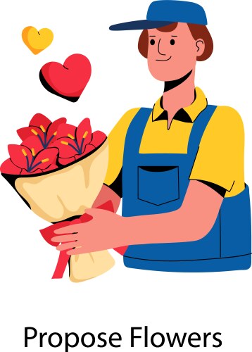 Propose flowers Royalty Free Vector Image - VectorStock