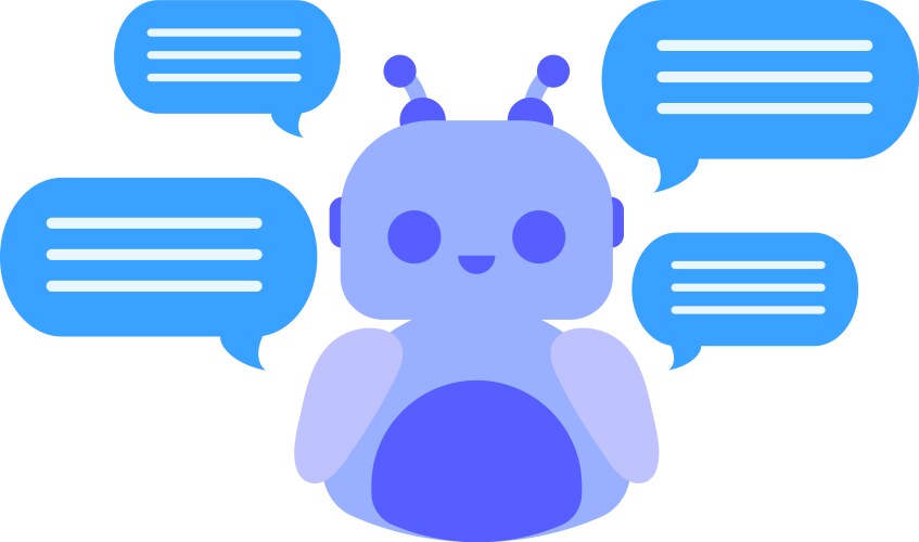 Chatbot automatic message Royalty Free Vector Image