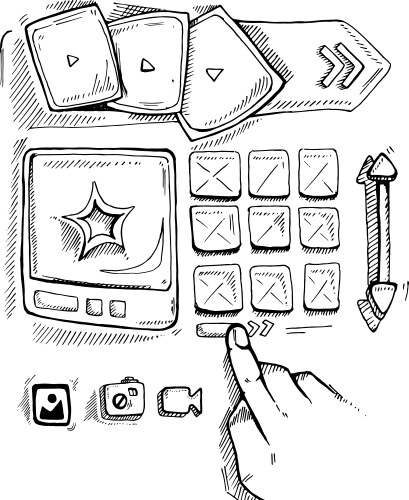 Wireframes screens dashboard ui and ux design Vector Image