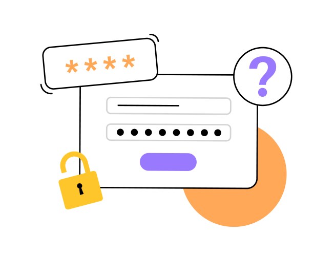 Set people users forgot and remember account Vector Image