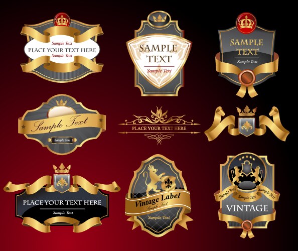 Label set Royalty Free Vector Image - VectorStock