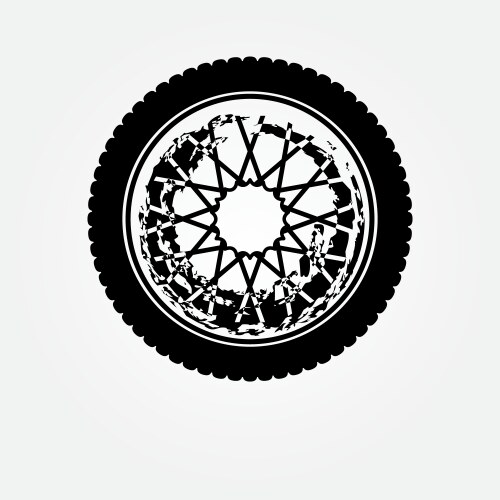 Detailed of a motorcycle wheel Royalty Free Vector Image