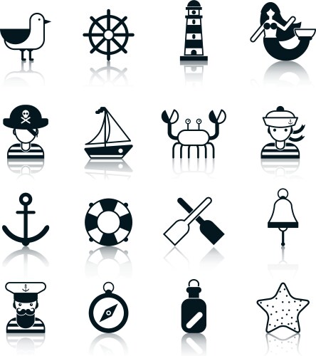 Cute nautical seamless Royalty Free Vector Image