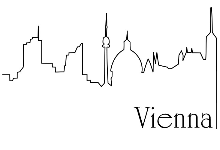Vienna line city Royalty Free Vector Image - VectorStock