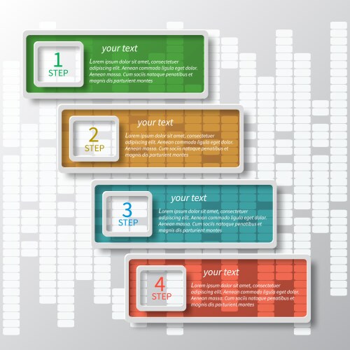 Abstract 3d paper infographics Royalty Free Vector Image