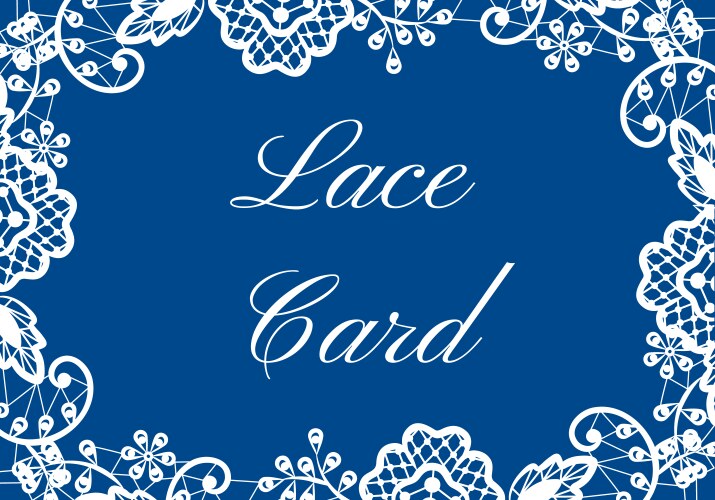Card with lace border Royalty Free Vector Image
