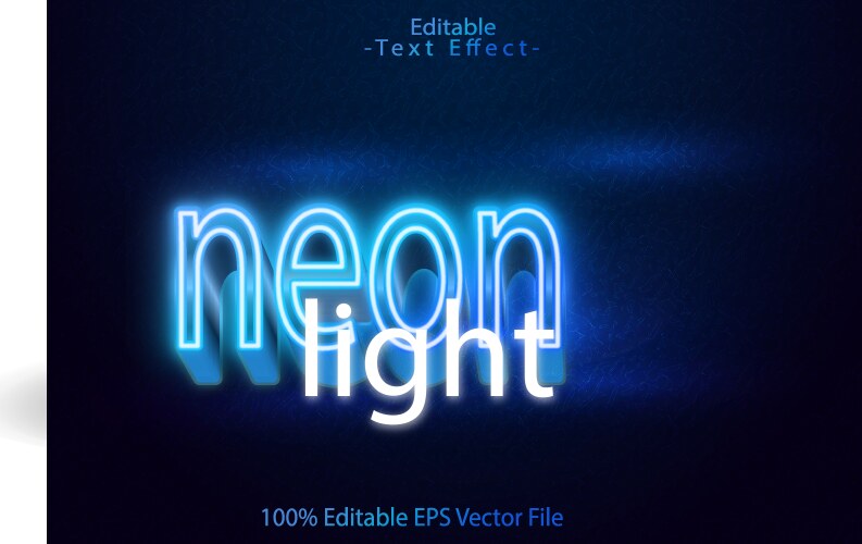 Pretty woman editable text effect 3d neon style Vector Image