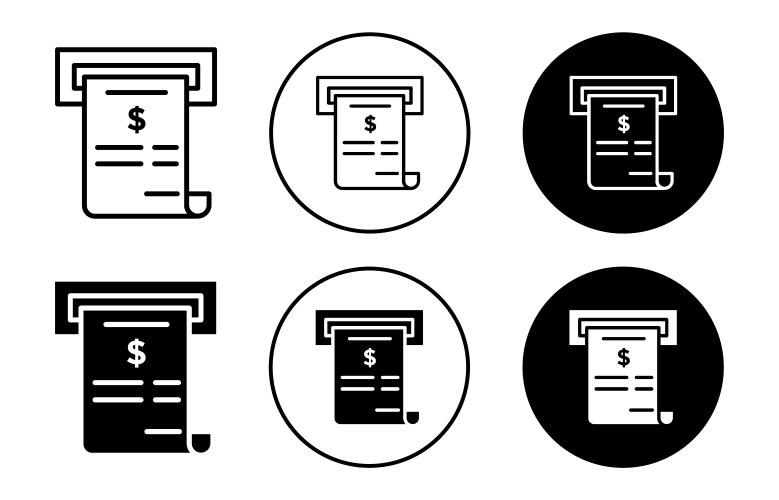 Paper check receipt icon Royalty Free Vector Image