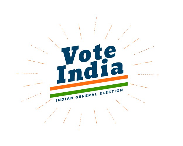Vote for india general election background Vector Image