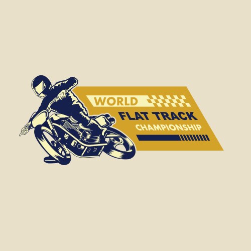 Minimalistic racing track with finish line Vector Image