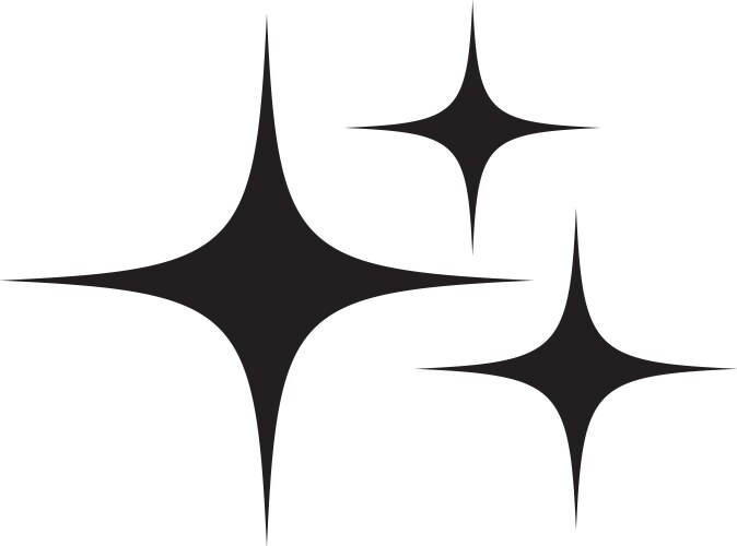 Star sparkle icons collection futuristic shape Vector Image