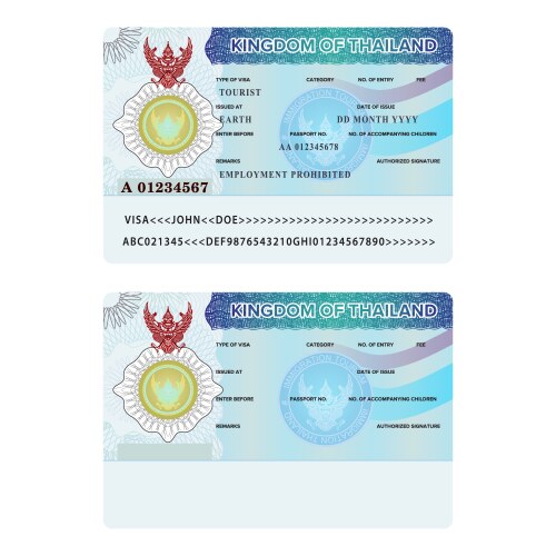 Passport Visa Sticker Template Vector Images (over 130)