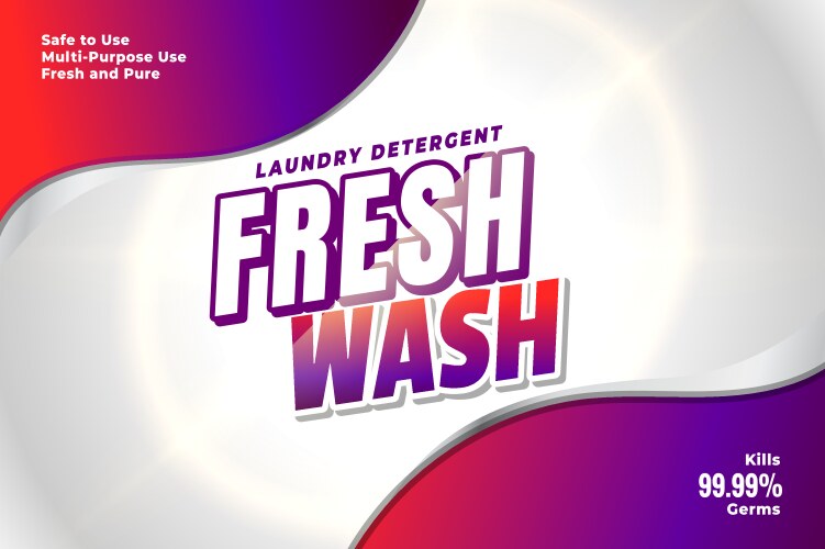 Laundry detergent template ads banner with soap Vector Image