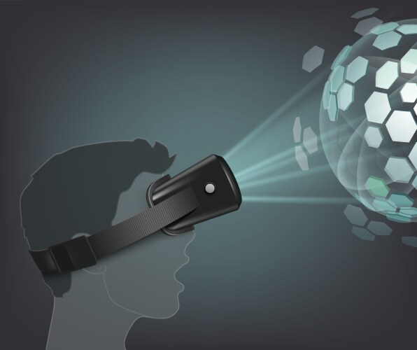 Optical head-mounted display Royalty Free Vector Image
