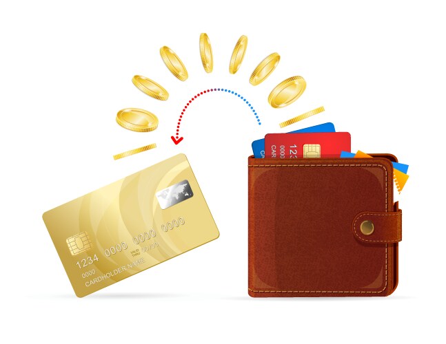 Wallet with money Royalty Free Vector Image - VectorStock