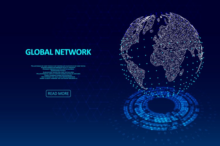 Abstract global technology background Royalty Free Vector